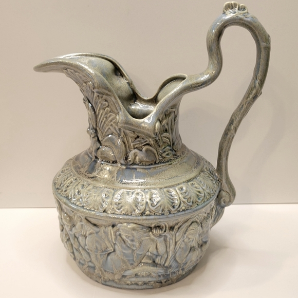 Accents | Vintage Gothic Ceramic Hobbyist Pitcher Light Blue Green ...